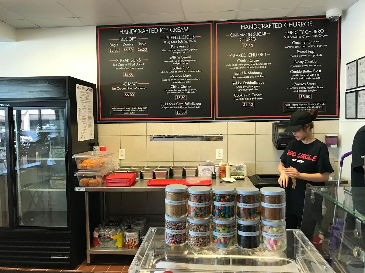 Menu at Red Circle Ice Cream & Churros desserts, Houston