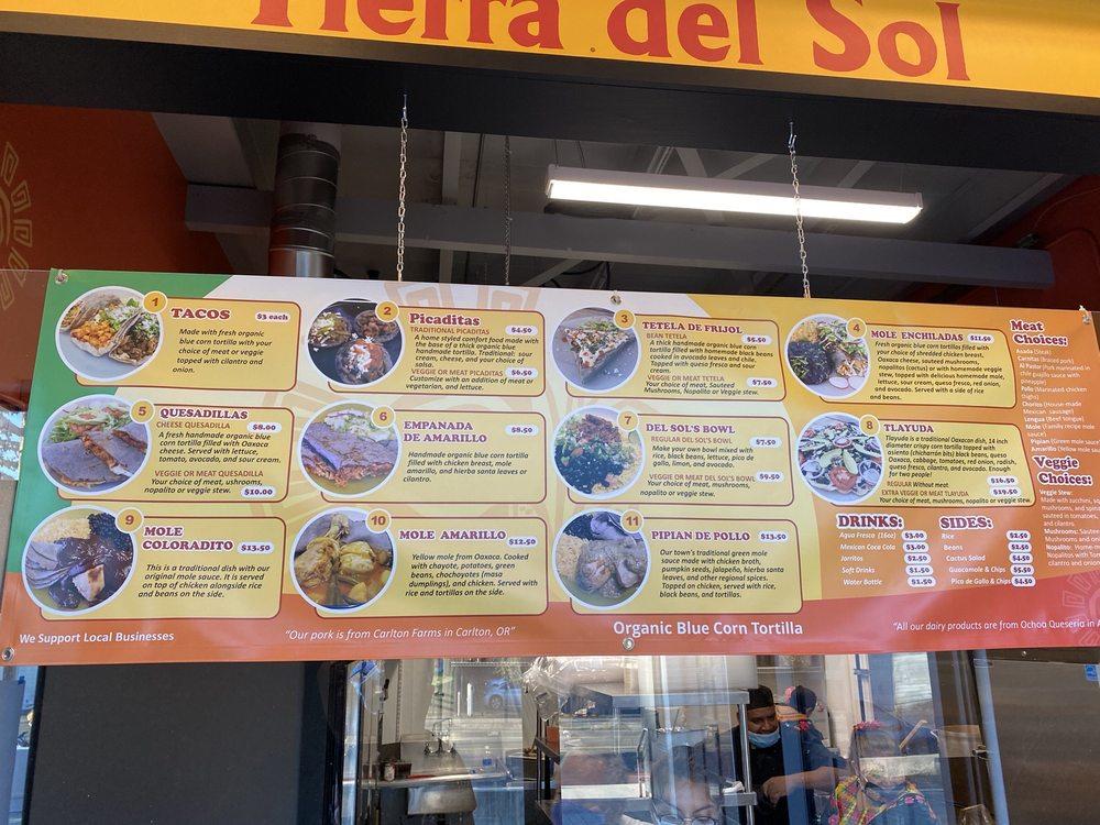 Menu at Tierra del Sol Cuisine - Montavilla restaurant, Portland, NE ...