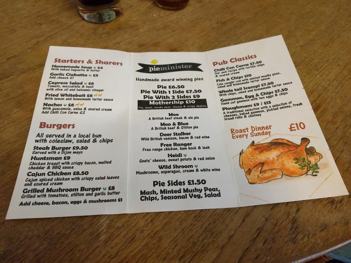 Menu at White Hart Inn pub & bar, Canterbury, Worthgate Place