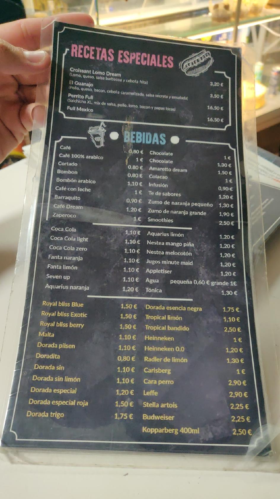 Carta de Dream Cafe, La Perdoma