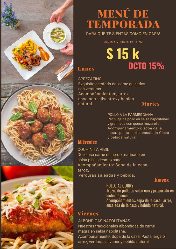 Menu at Pepper Gourmet restaurant, Bucaramanga