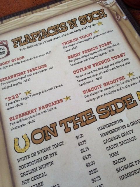 Menu at Broken Wheel Restaurant, Douglas