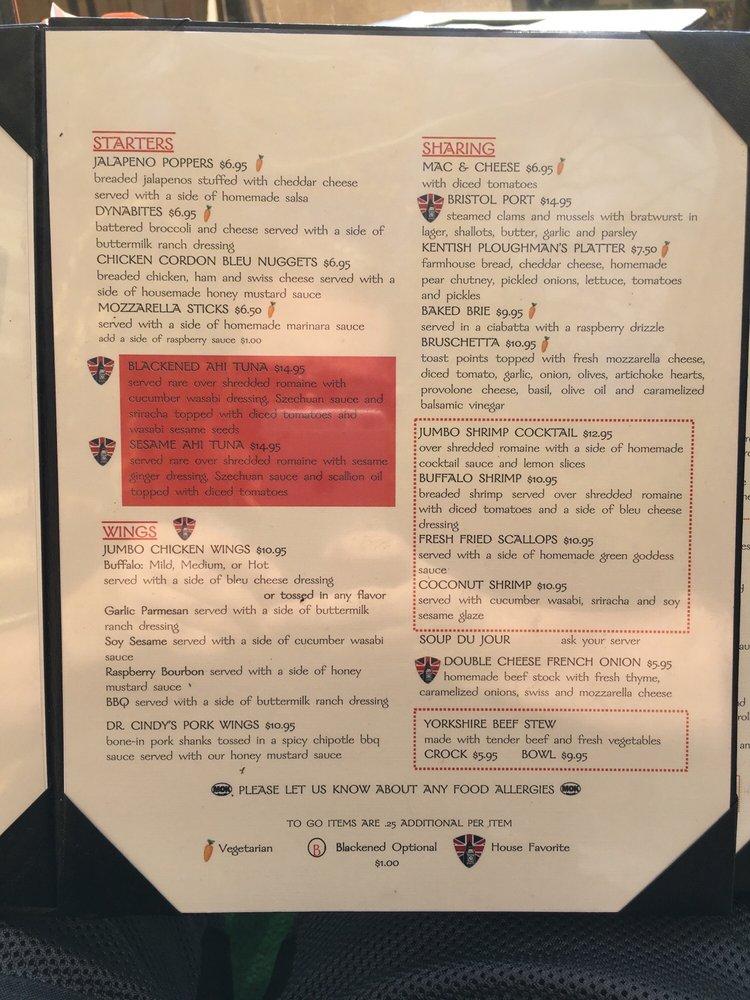 Menu at Man of Kent Tavern pub & bar, Hoosick