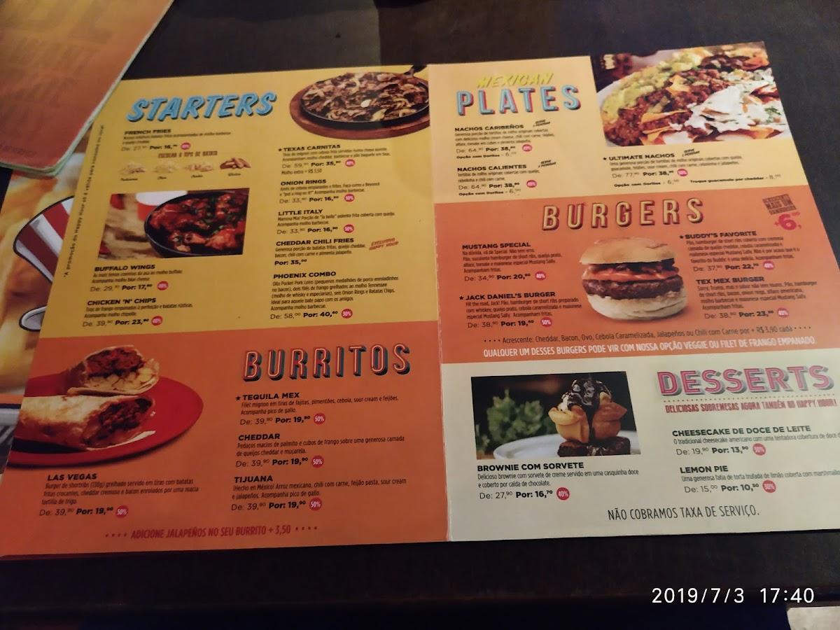 Menu em Mustang Sally pub & Bar, Curitiba, Rua Coronel Dulcidio