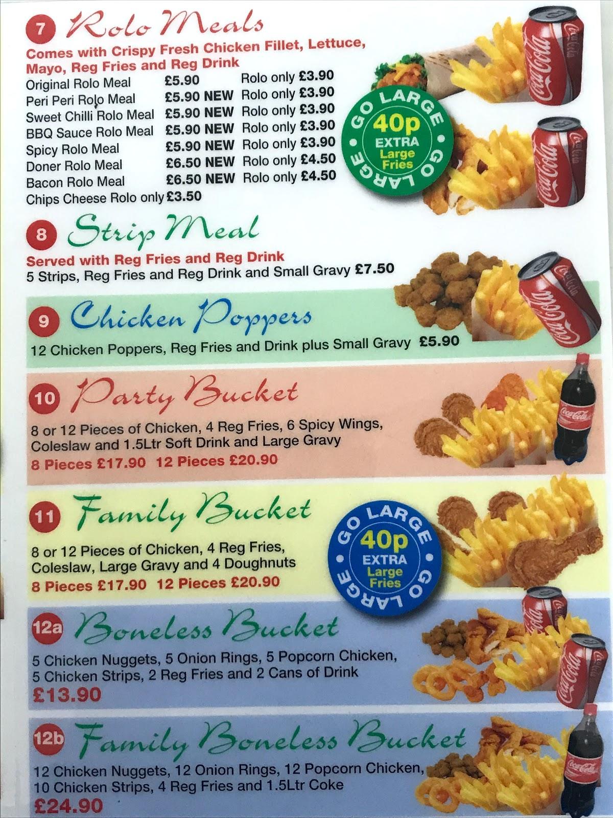 Menu at Selby Fried Chicken, Selby
