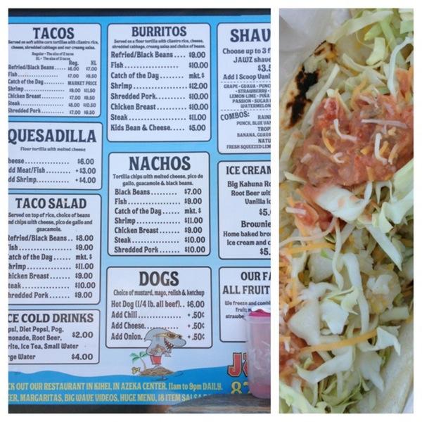 Carta de TACO TRUCK, Kihei, Makena Rd