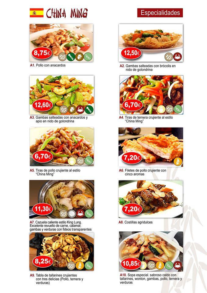 Menu at Chiname restaurant, Palma