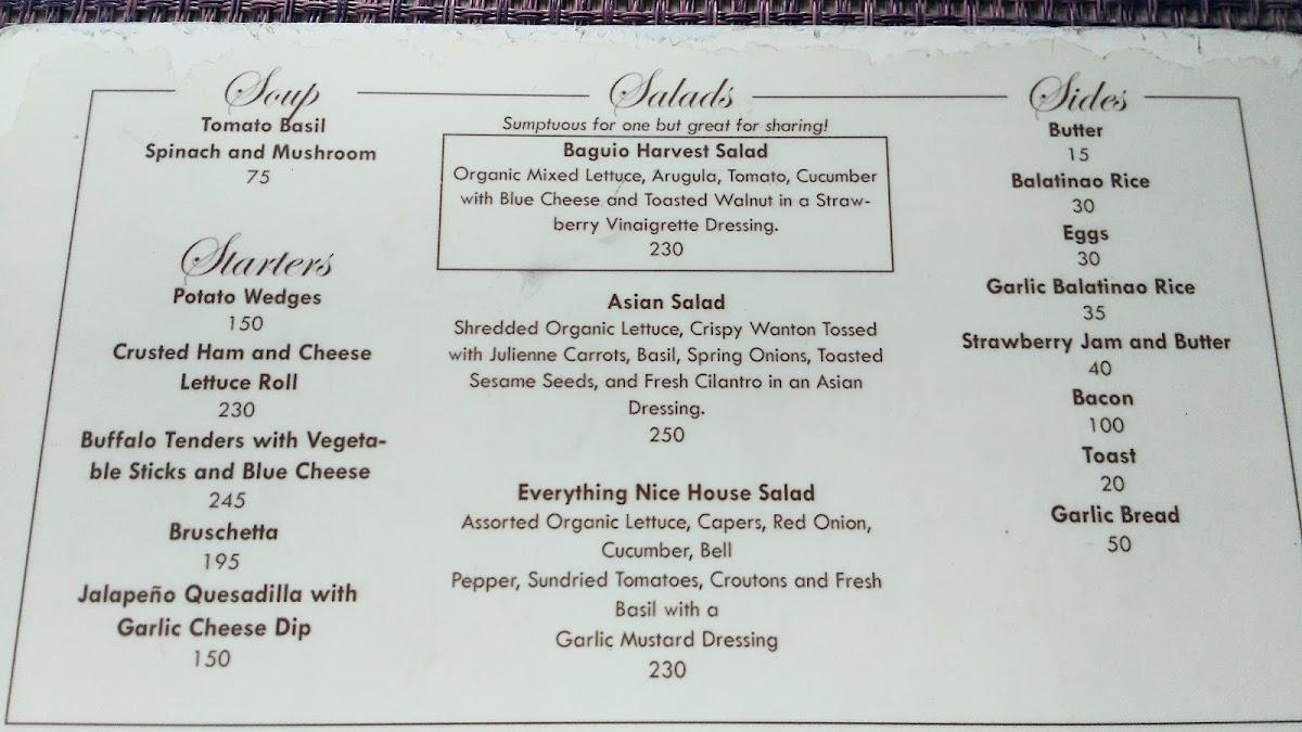 Menu at Everything Nice Cake Shop and Cafe, Baguio, Baguio-AyalaLand ...