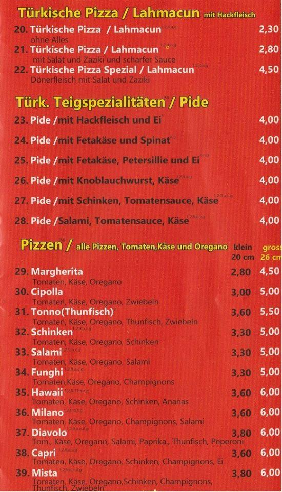 Speisekarte von Euro-Grill Bochum restaurant, Bochum