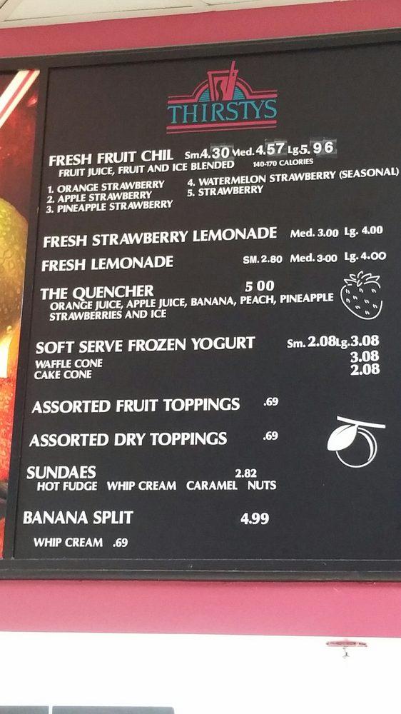 Menu at Thirsty's pub & bar, Houston, Bellaire Blvd
