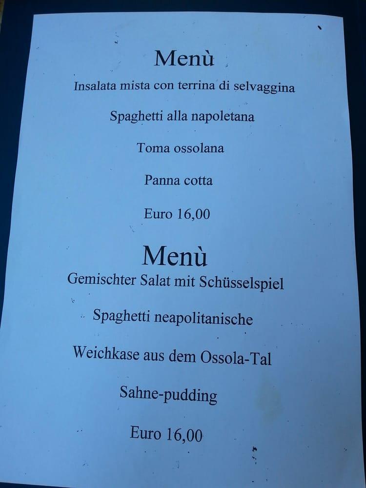 Menu da Piemonte "da Sciolla" - Ristorante con Locanda, Domodossola