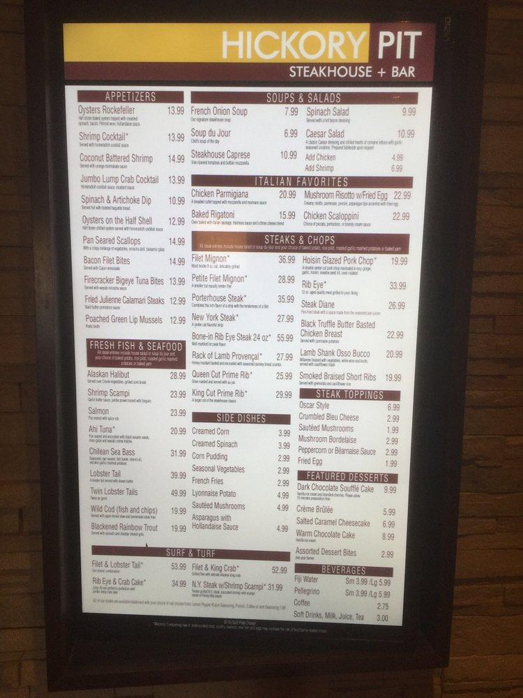 Menu at PT's Express pub & bar, Laughlin