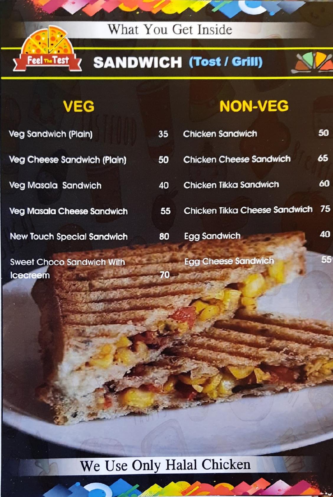 Menu at Cafe New Touch, Ratnagiri