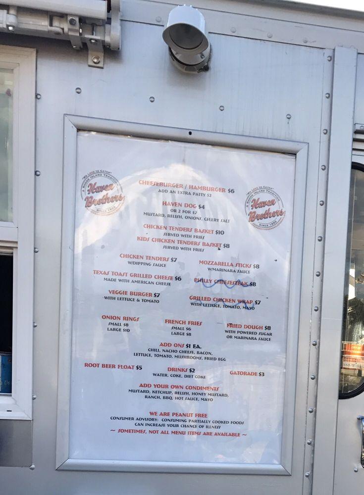 Menu at “THE ORIGINAL”Haven Brothers Diner Providence restaurant ...