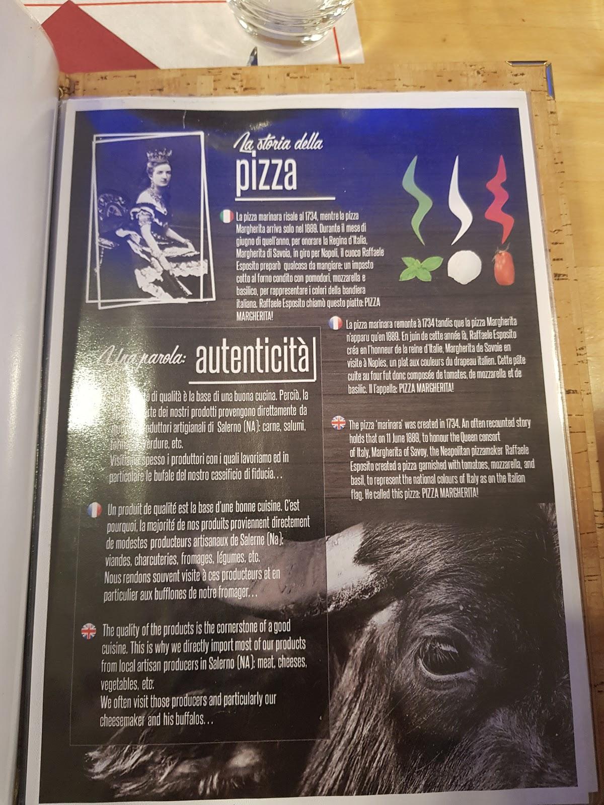 Menu at Paolo's Idea, Brussels, Av. d'Auderghem 48