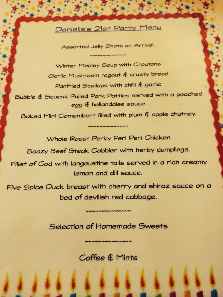 Menu at The Priory Restaurant, Aberteifi