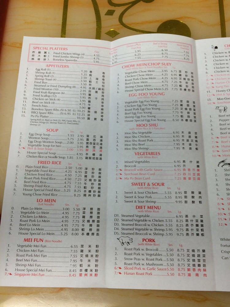 Menu at Gonna China restaurant, Wesley Chapel South