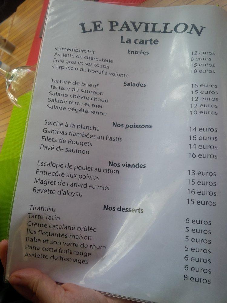 Menu at Le Pavillon restaurant, Aniane, 2 Aven De Gignac