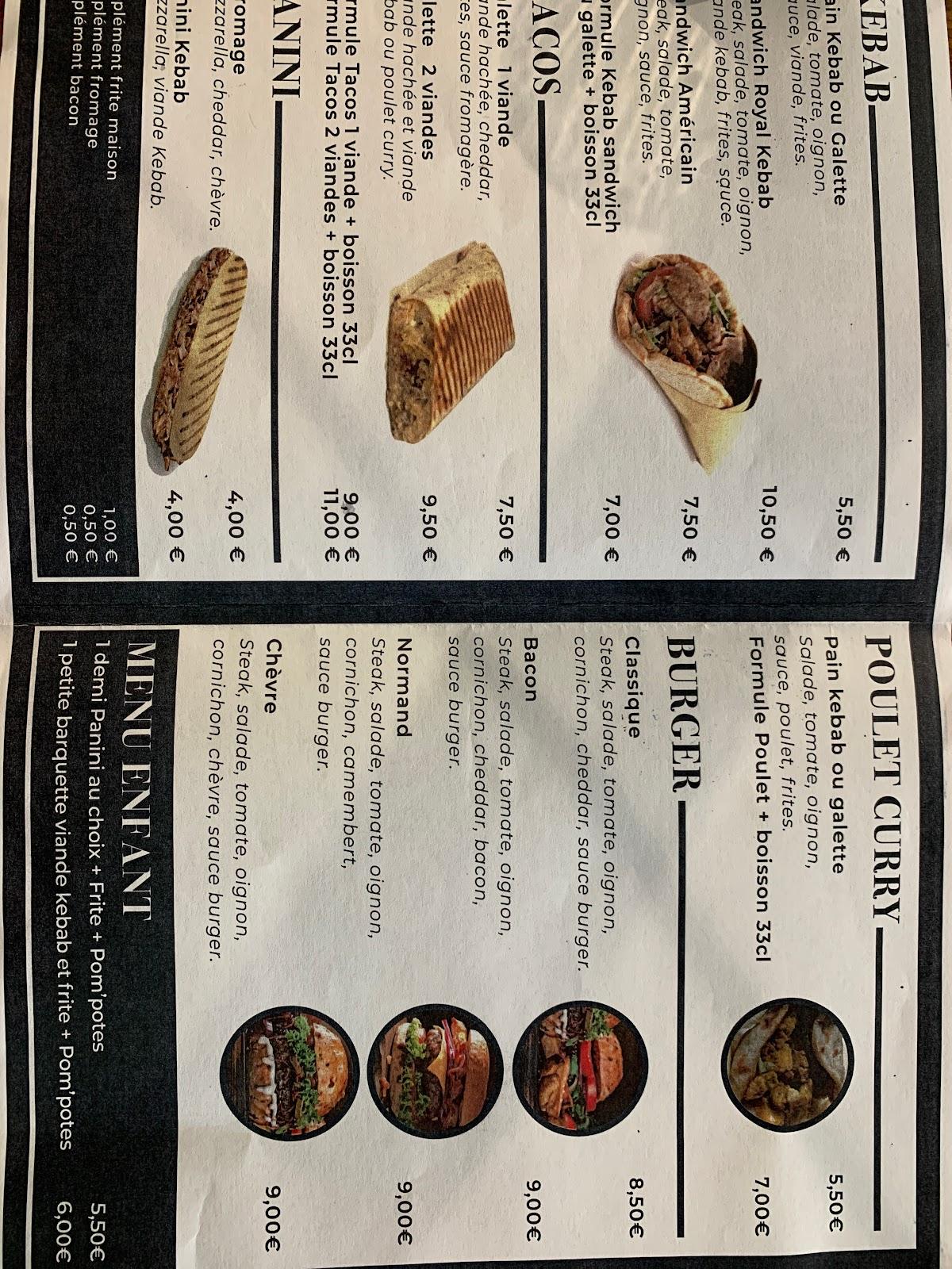 Menu au L'Escale restaurant, Étrépagny