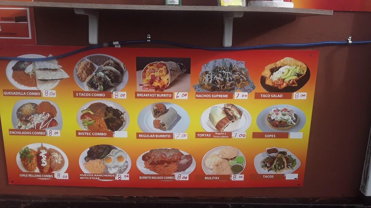 Menu at Taqueria El Rodeo restaurant, Grants Pass