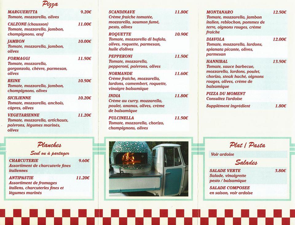 Menu at Casa Mozza restaurant, Siorac-en-Périgord