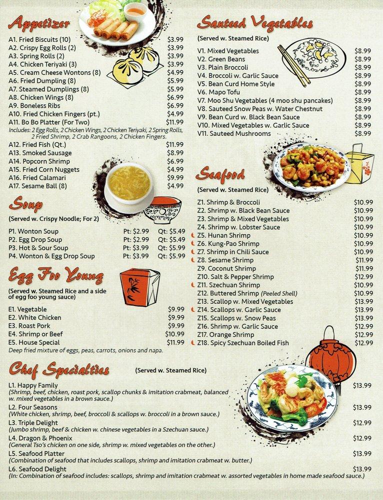 Menu at China Cafe, Belton