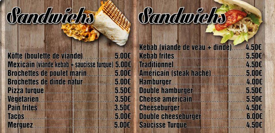 Carta del restaurante EFES Kebab 64 - Morhange, Morhange