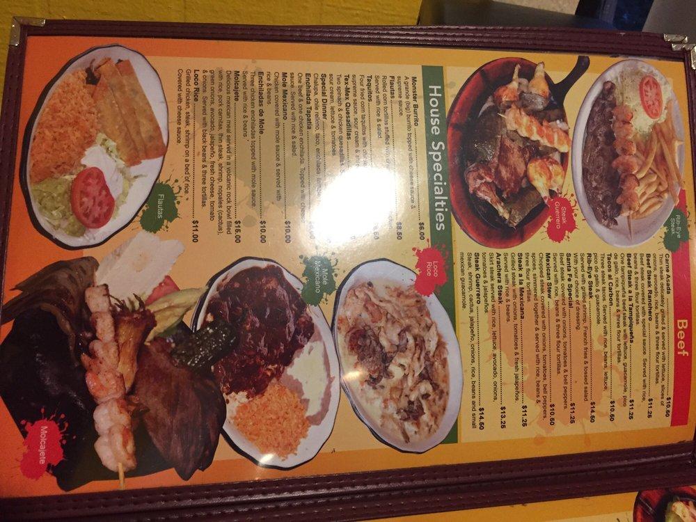Menu at Santa Fé Mexican Grill restaurant, Largo, 800 Clearwater Largo Rd