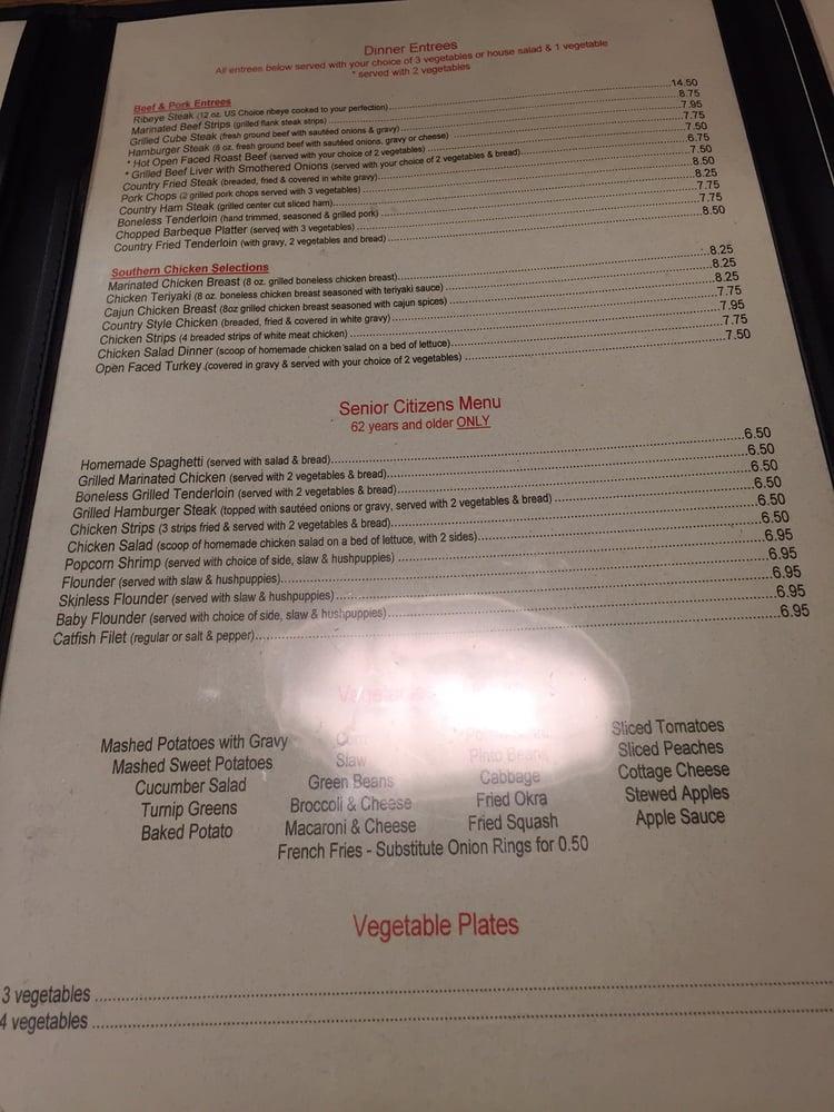 Menu at Stuart Family Restaurant, Stuart