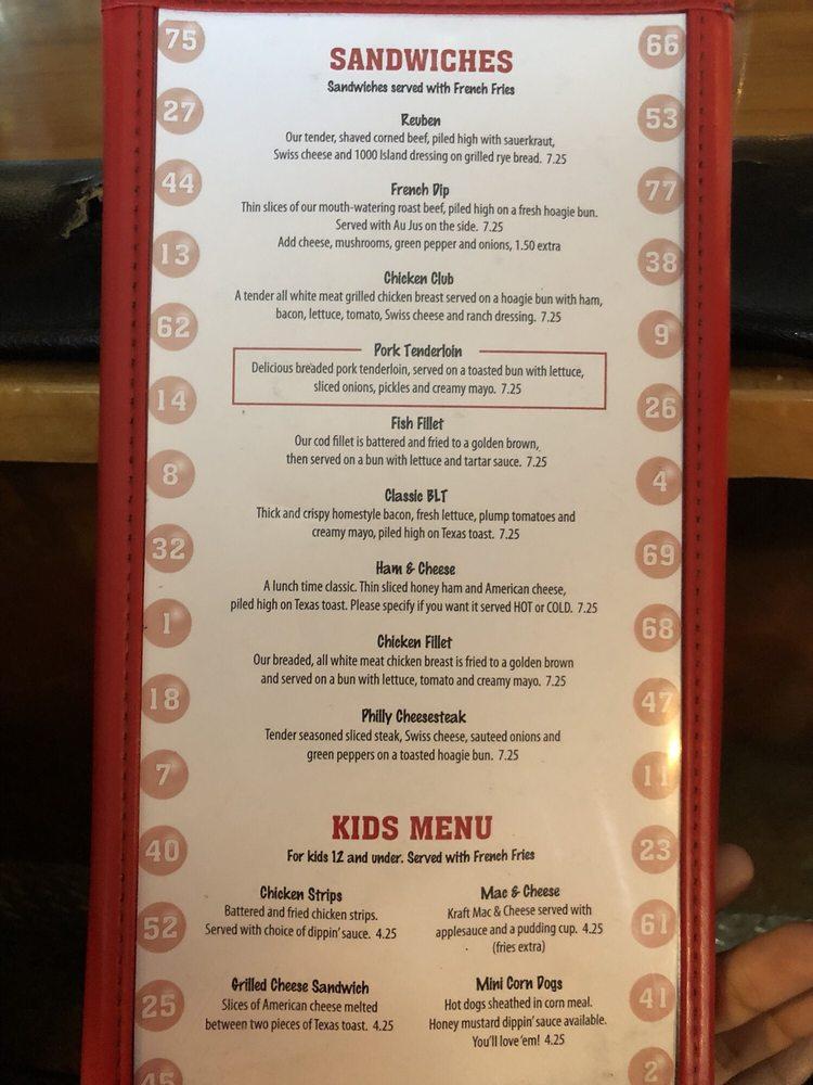 Menu at Denton Daily Double Keno Inc pub & bar, Denton