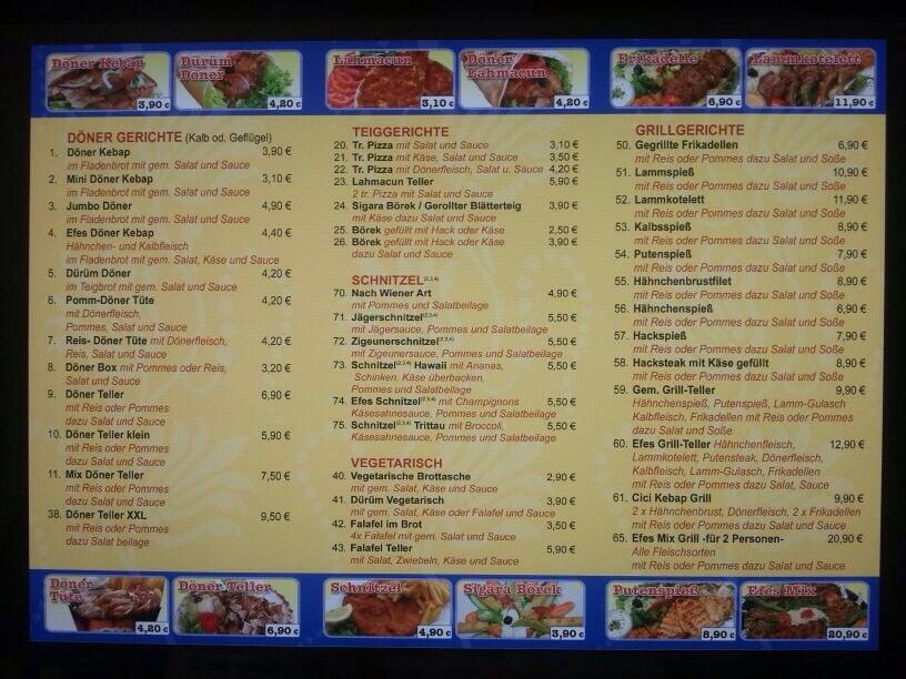 Speisekarte von Efes Grill, Trittau
