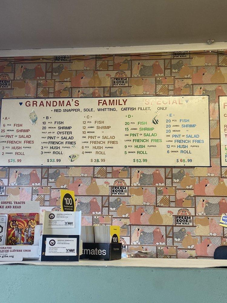 Menu at Grandma's Broasted Chicken restaurant, Bellflower