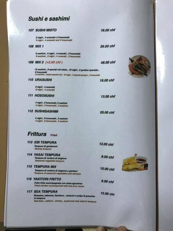 Menu at Hanami Sushi & Pizzeria ( Sushi Gao ), Campione d'Italia