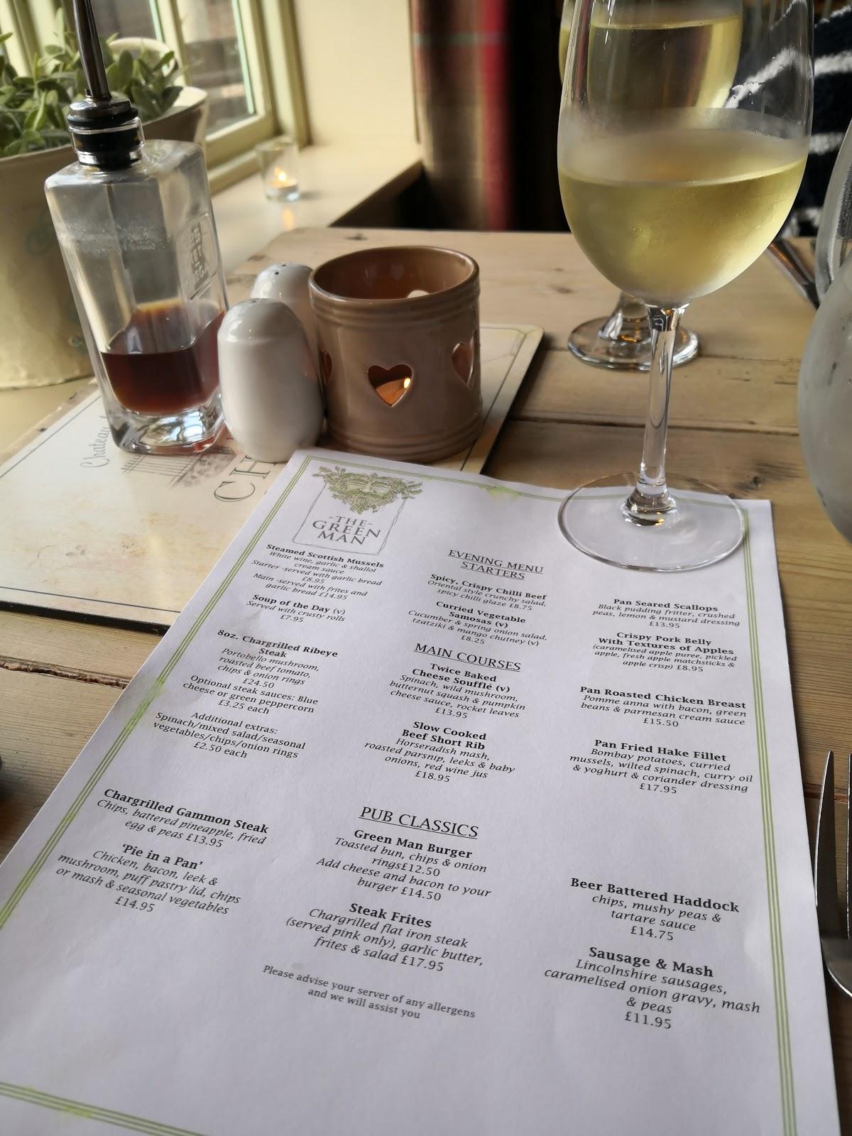 Menu at The Green Man pub & bar, Collingham