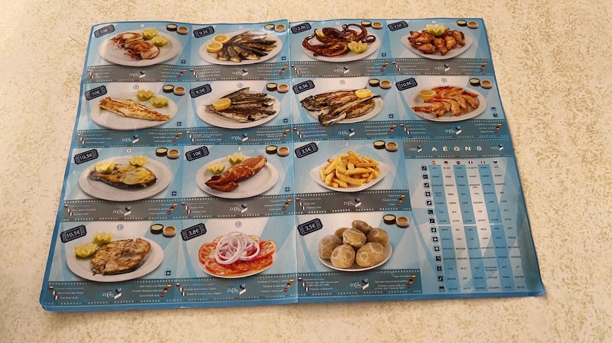 Menu at Bar Restaurante El Cine, Los Cristianos