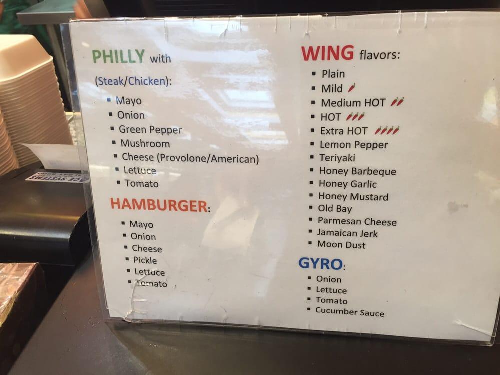 Menu at Buffalos Best Philly & Wings, Valley Stream