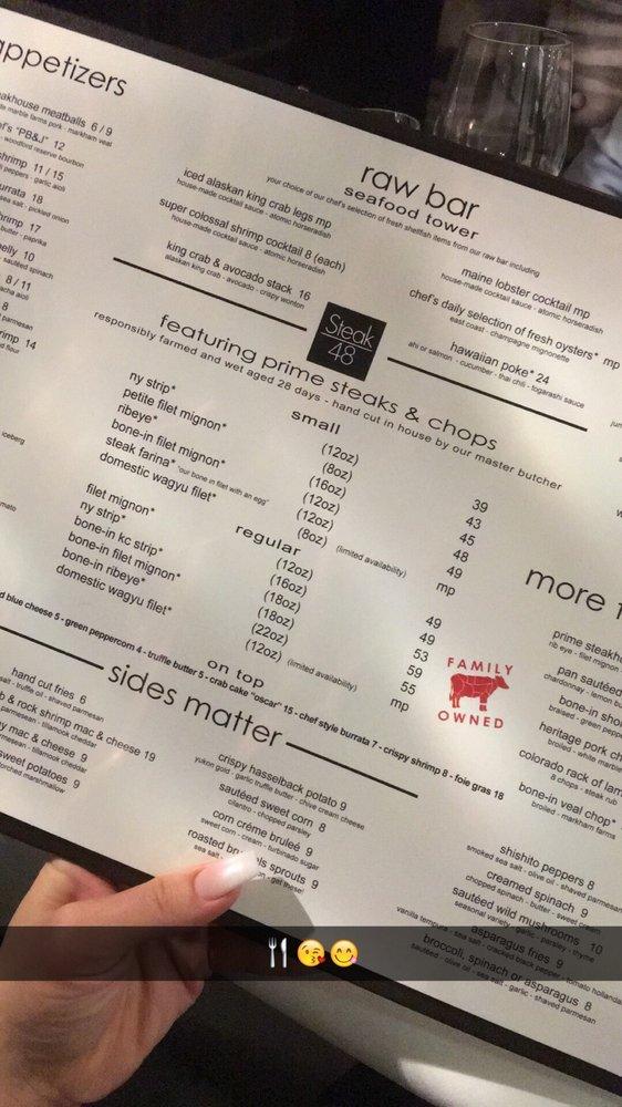 Menu at Steak 48 pub & bar, Houston, Westheimer Rd
