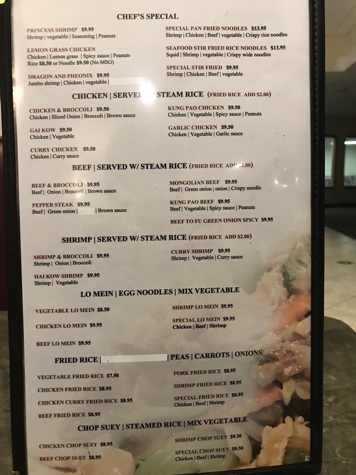 Menu at Asian Palace Restaurant Phở 99, Grand Rapids