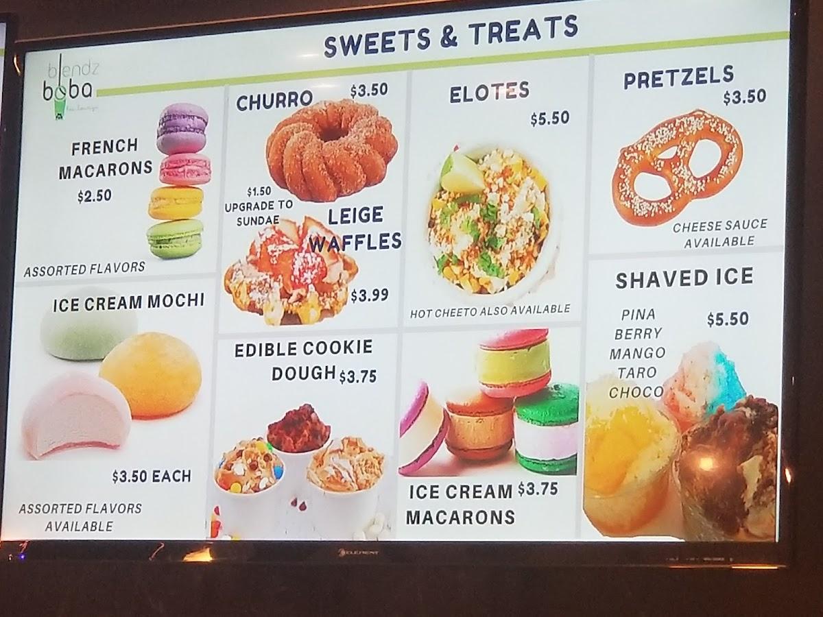Carta del postres Blendz Boba Tea Lounge, Glendale, 9390 W Hanna Ln B 101