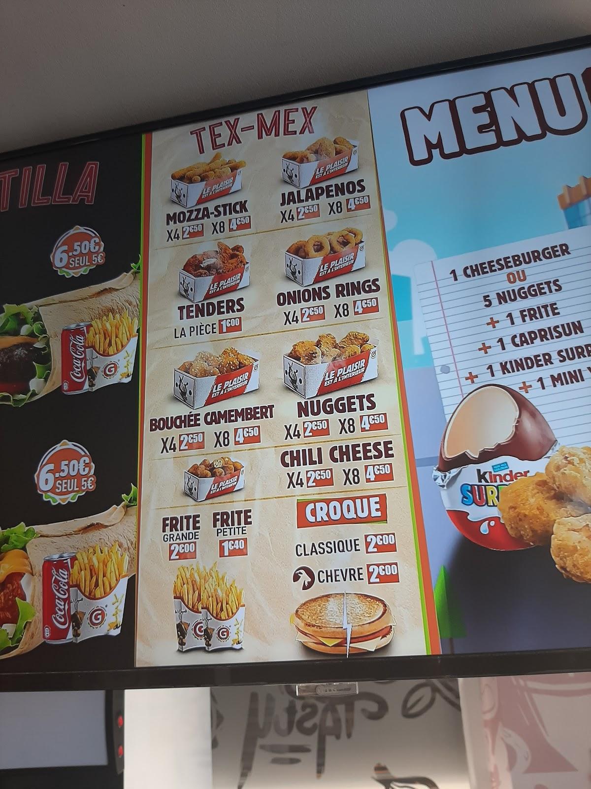 Menu au G LA DALLE - Bonneuil restaurant, Bonneuil-sur-Marne