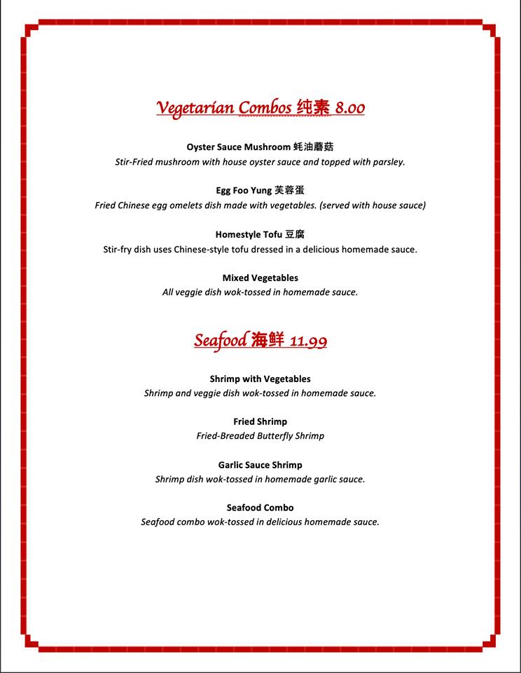 Menu at Lucky Buffet Inc restaurant, Hays