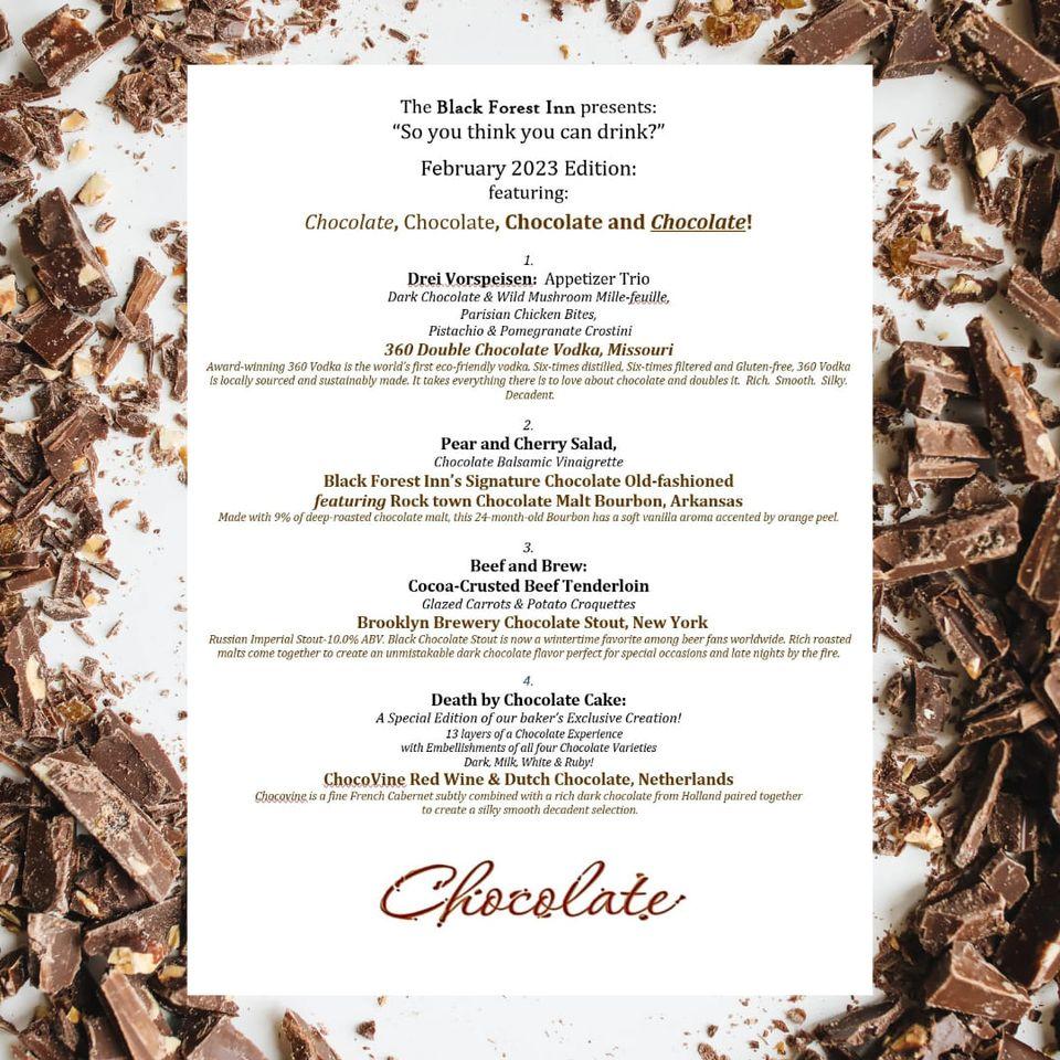 Menu at Black Forest Inn pub & bar, Stanhope