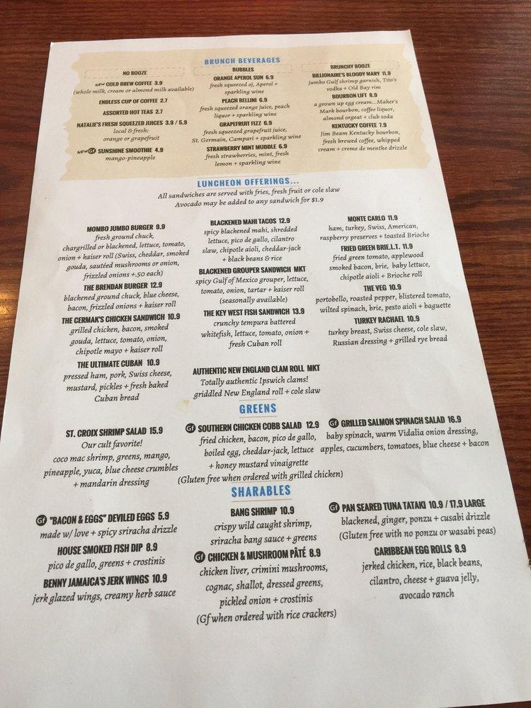 Menu at Madfish Grill pub & bar, Sarasota