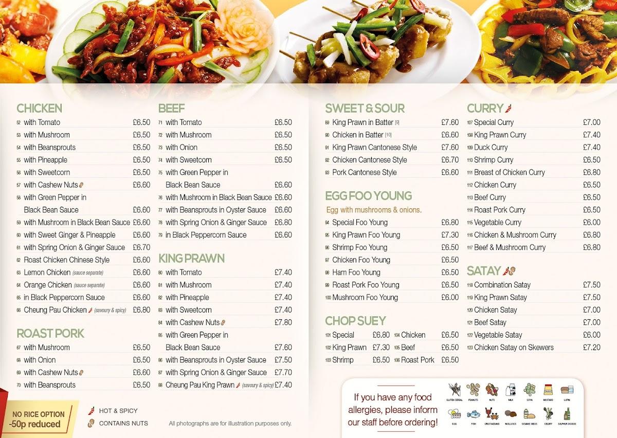 Menu at Panda Beith Chinese Takeaway fast food, Beith