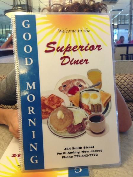 Menu at Superior Diner restaurant, Perth Amboy