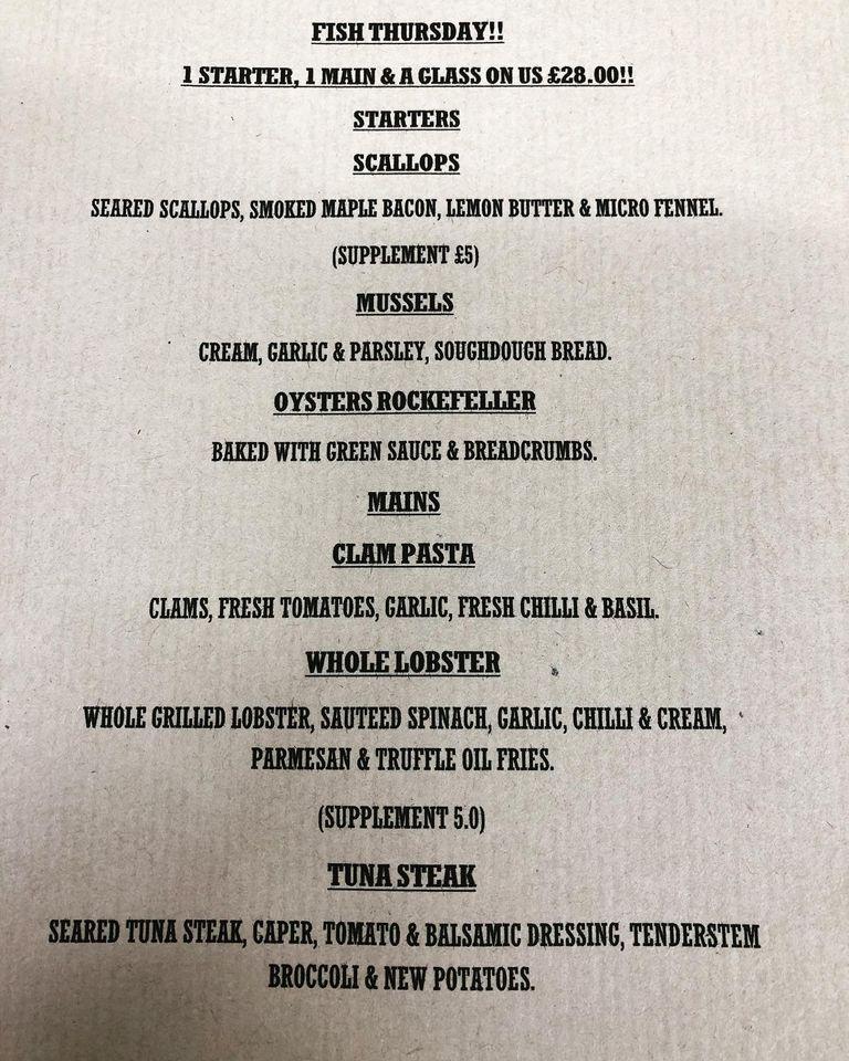 Menu at The Greedy Italian restaurant, Milton Keynes