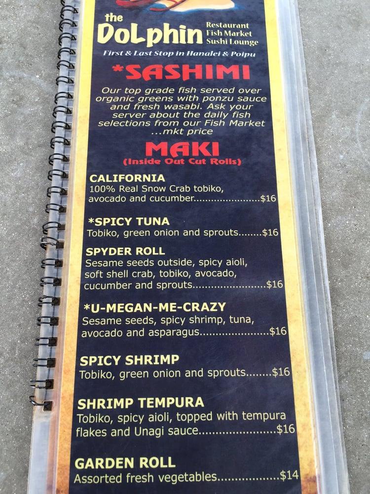 Menu at The Hanalei Dolphin Restaurant, Hanalei