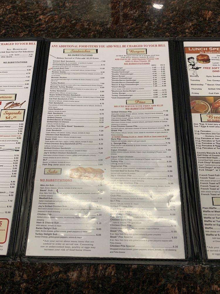 Menu at L George's Coney Island restaurant, Livonia, Grand River Ave