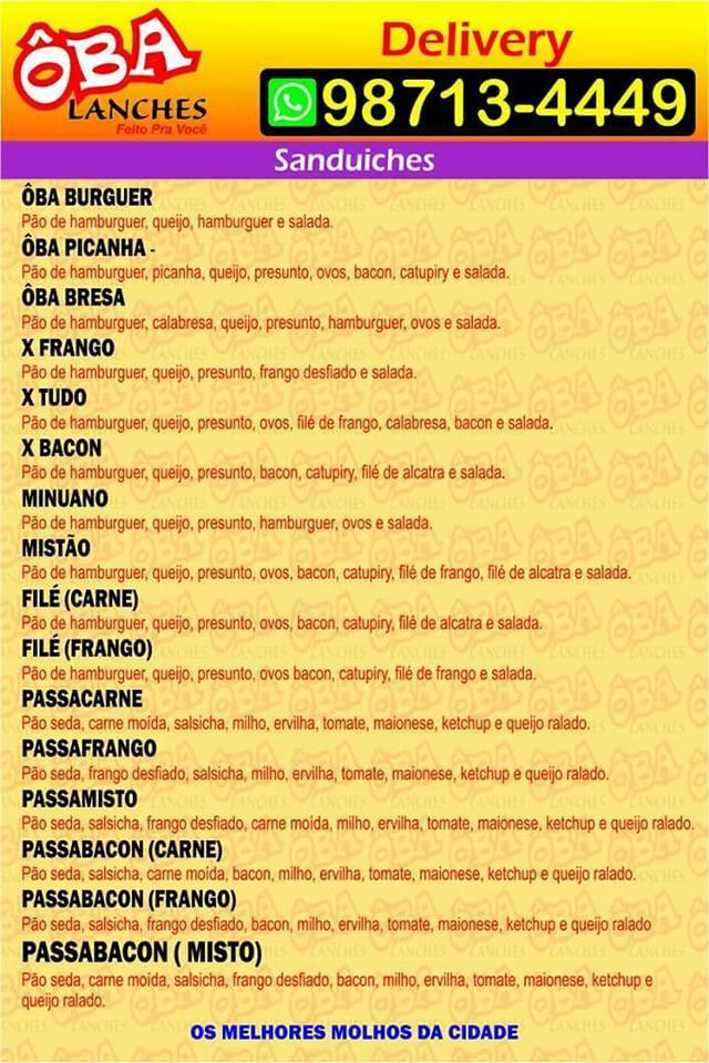 Menu at Arena burguer restaurant, Maceió