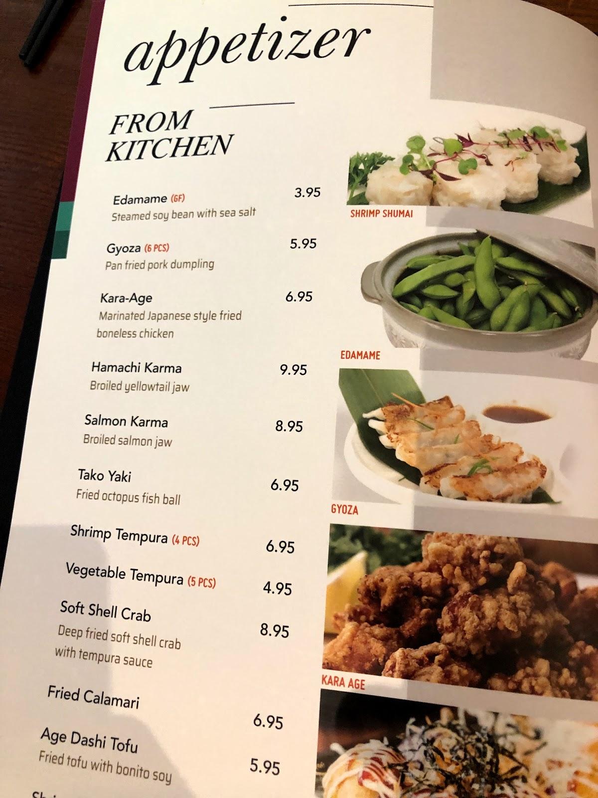Menu at Big Fish Sushi restaurant, Bothell